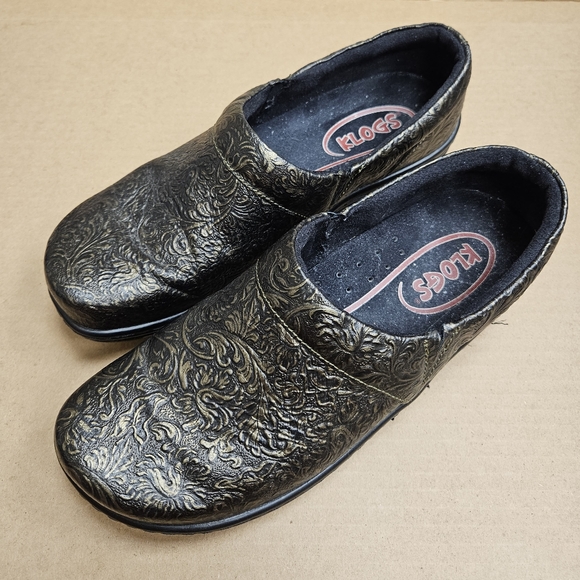 Klogs | Shoes | Klogs 8 Comfort Leather Paisley Nurse Work Shoes Clogs ...